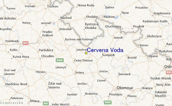 Červená Voda Ski Resort Guide, Lagenkarte Červená Voda Ski- Urlaub ...