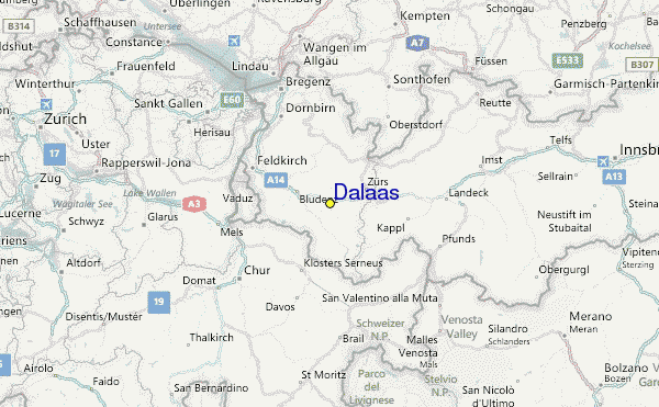Dalaas Ski Resort Guide, Lagenkarte Dalaas Ski- Urlaub Unterkunft