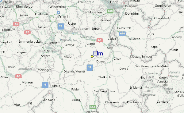 Elm im Sernftal Ski Resort Guide, Lagenkarte Elm im Sernftal Ski ...