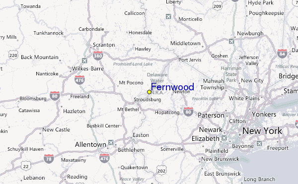 Fernwood Ski Resort Guide, Lagenkarte Fernwood Ski- Urlaub Unterkunft