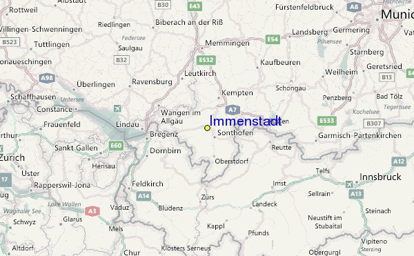 Immenstadt Ski Resort Guide, Lagenkarte Immenstadt Ski- Urlaub Unterkunft