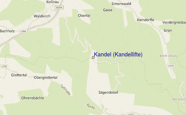Kandel (Kandellifte) Ski Resort Guide, Lagenkarte Kandel (Kandellifte ...