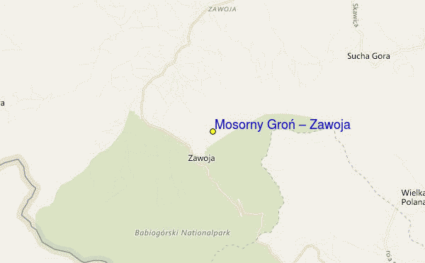 Mosorny Groń – Zawoja Ski Resort Guide, Lagenkarte Mosorny Groń ...