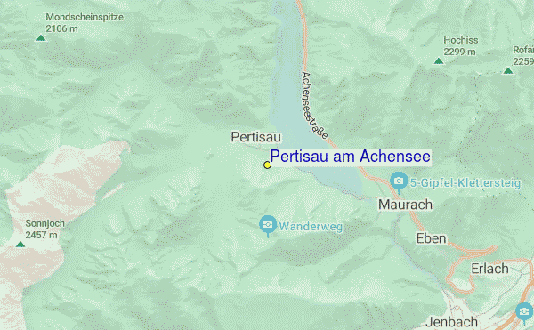 Pertisau am Achensee Ski Resort Guide, Lagenkarte Pertisau am Achensee ...