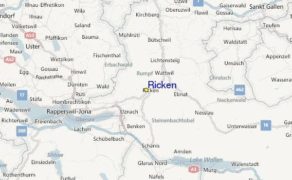 Ricken Ski Resort Guide, Lagenkarte Ricken Ski- Urlaub Unterkunft