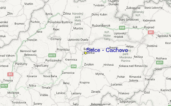 Čachovo - Selce Ski Resort Guide, Lagenkarte Čachovo - Selce Ski- Urlaub Unterkunft