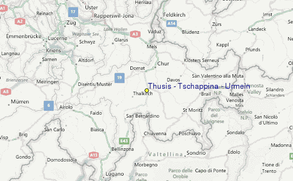 Thusis - Tschappina - Urmein Ski Resort Guide, Lagenkarte Thusis ...
