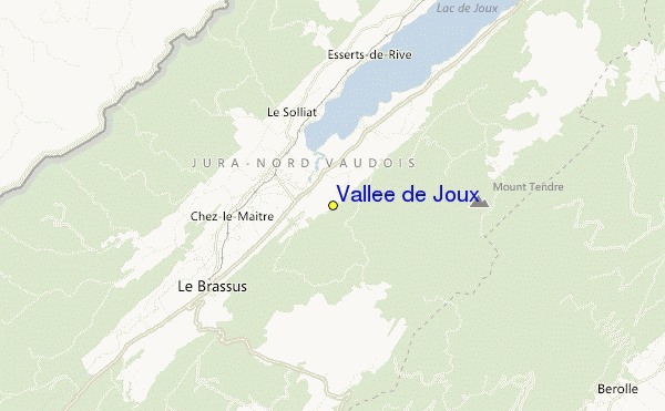 Vallée de Joux Ski Resort Guide, Lagenkarte Vallée de Joux Ski- Urlaub ...
